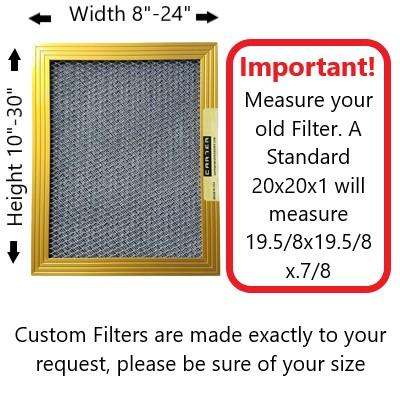 CARTER | Gold | MERV 8 | HVAC & Furnace Filter | Washable Electrostati ...